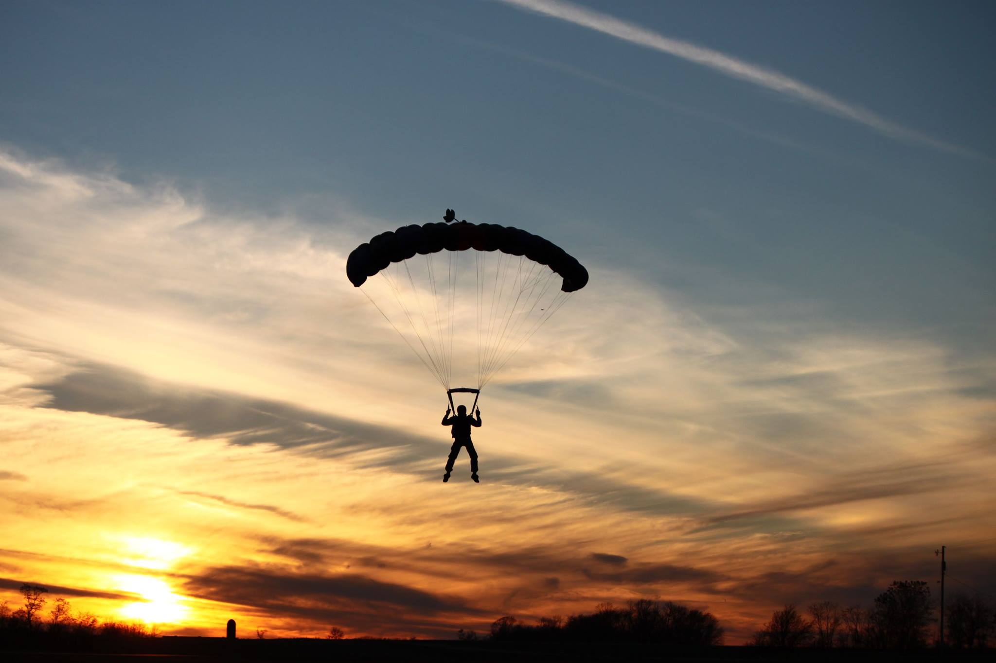Skydiving Sunset